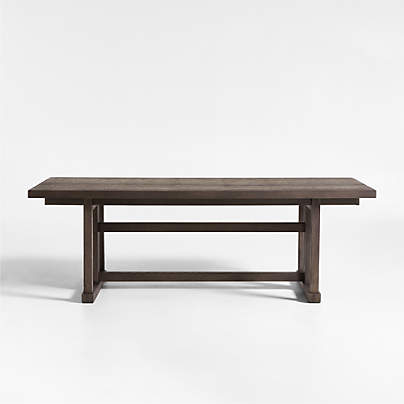 Basque 65" Weathered Light Brown Solid Wood Dining Table + Reviews ...
