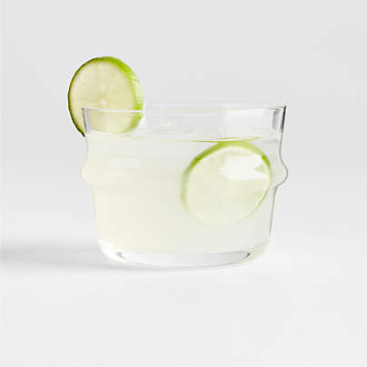 Atwell 11-Oz. Blue Stackable Ribbed Double Old-Fashioned Glass ...