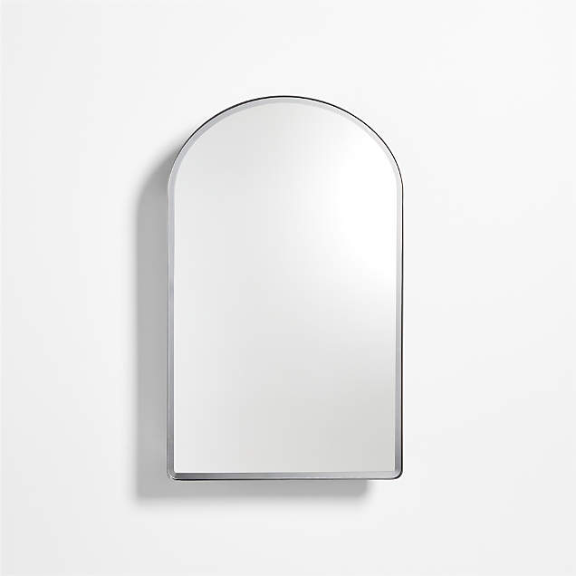 Edge Nickel Rounded Square Mirror + Reviews | Crate & Barrel