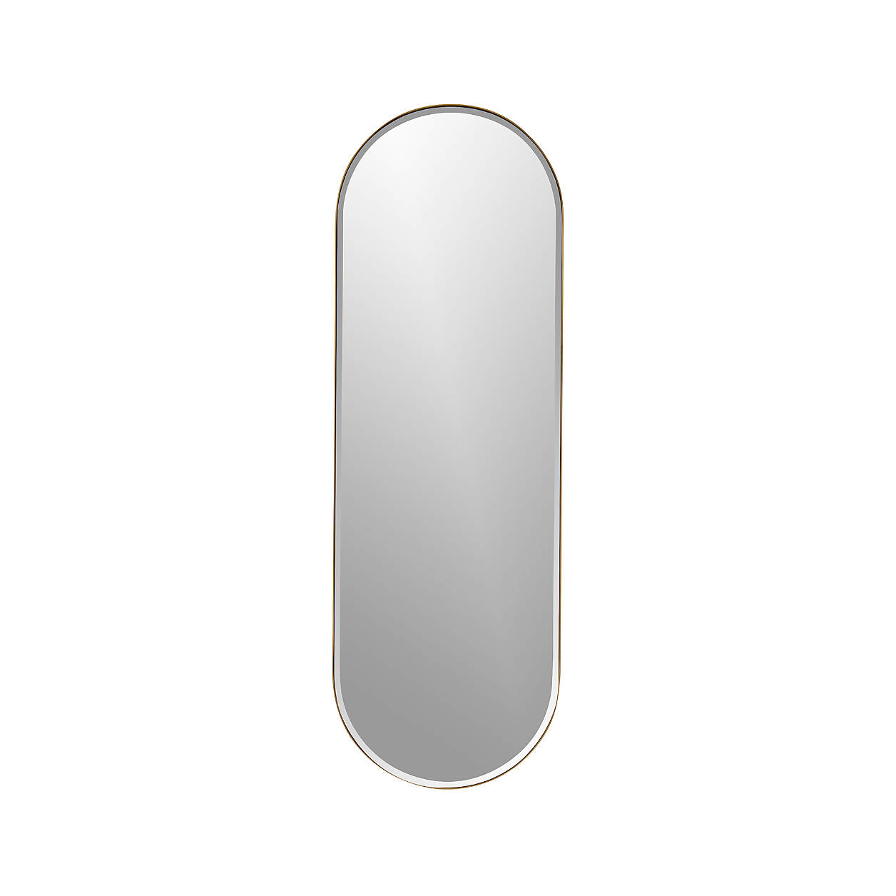 Edge Brass Arch Floor Mirror | Crate & Barrel