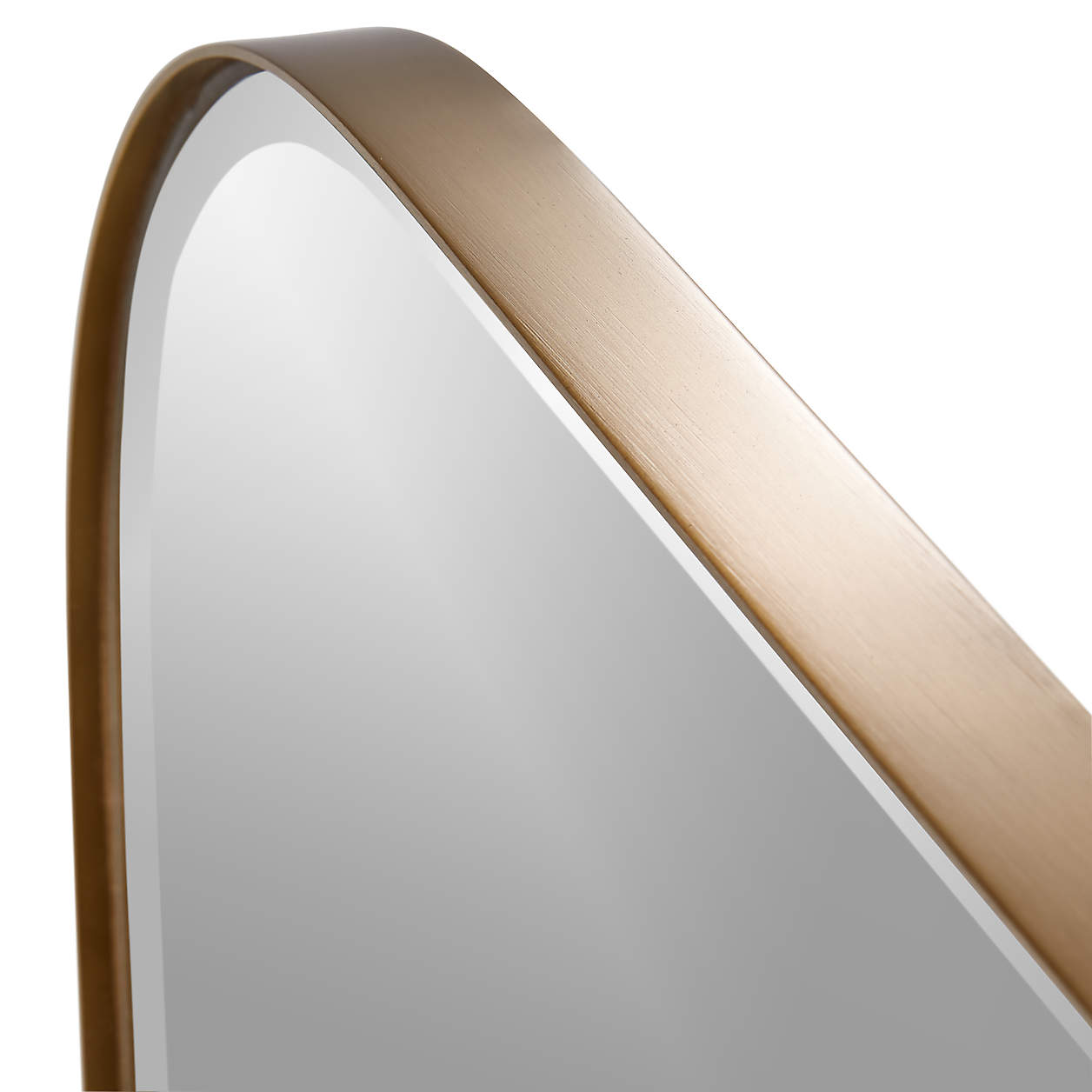Edge Brass Arch Floor Mirror | Crate & Barrel