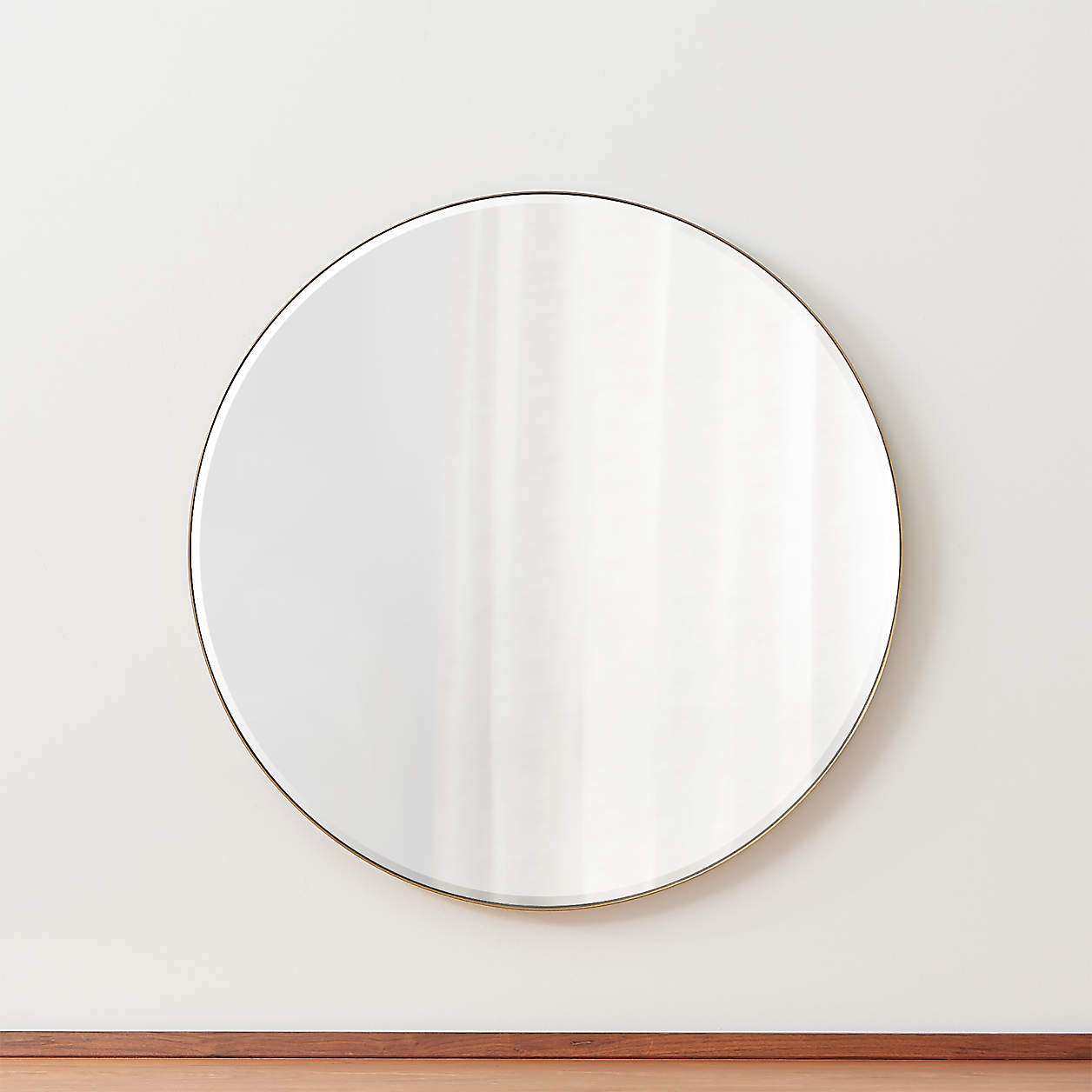 Edge Brass Arch Floor Mirror | Crate & Barrel