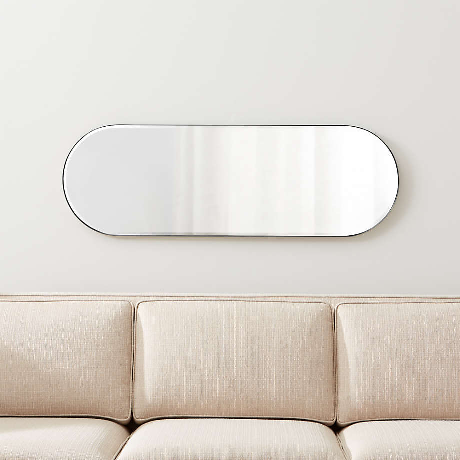 Edge Silver Capsule Mirror | Crate & Barrel