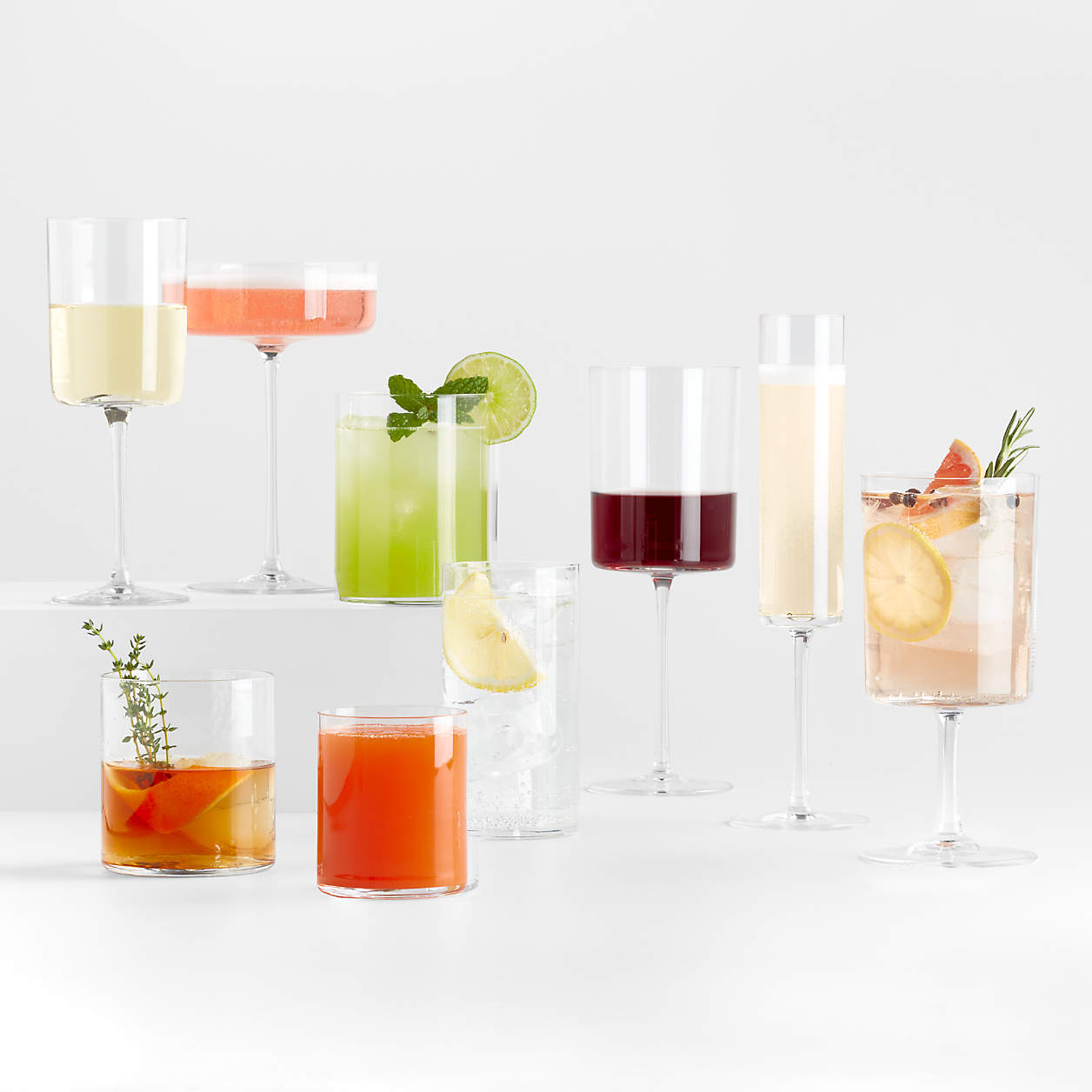 Edge Drink Glasses | Crate & Barrel