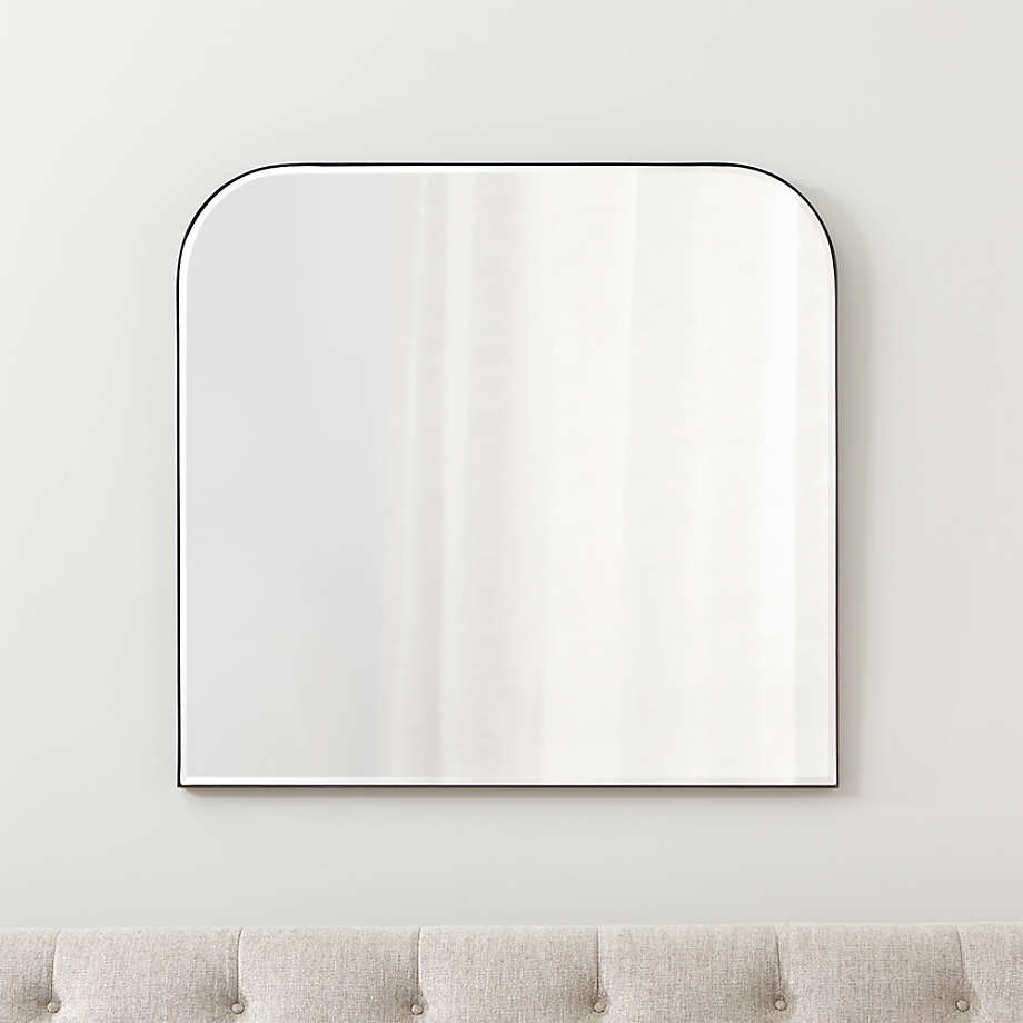 Edge Small Black Arch Wall Mirror | Crate & Barrel