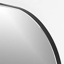 Edge Black Rounded Square Mirror | Crate & Barrel Canada
