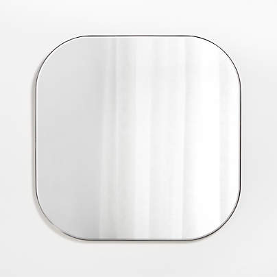 Edge Black Rounded Square Mirror + Reviews | Crate & Barrel Canada