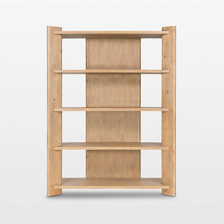 Edmund 62" Smoked Pine Wood Bookcase | Crate & Barrel Canada