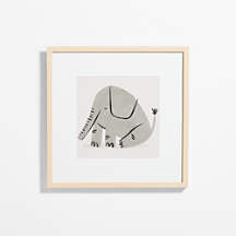 Elephant Framed Wall Art Print + Reviews | Crate & Kids