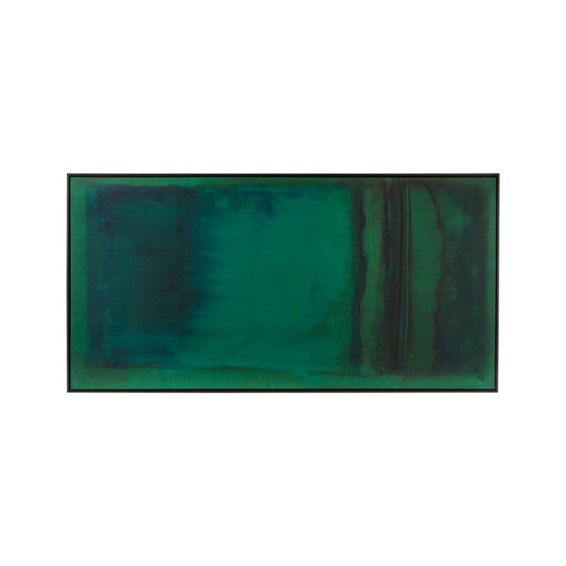 'Emerald' Framed Reproduction Abstract Wall Art Print 38"x74" by Susan ...