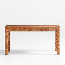 Emerson 60" Mappa Burl Desk | Crate & Barrel
