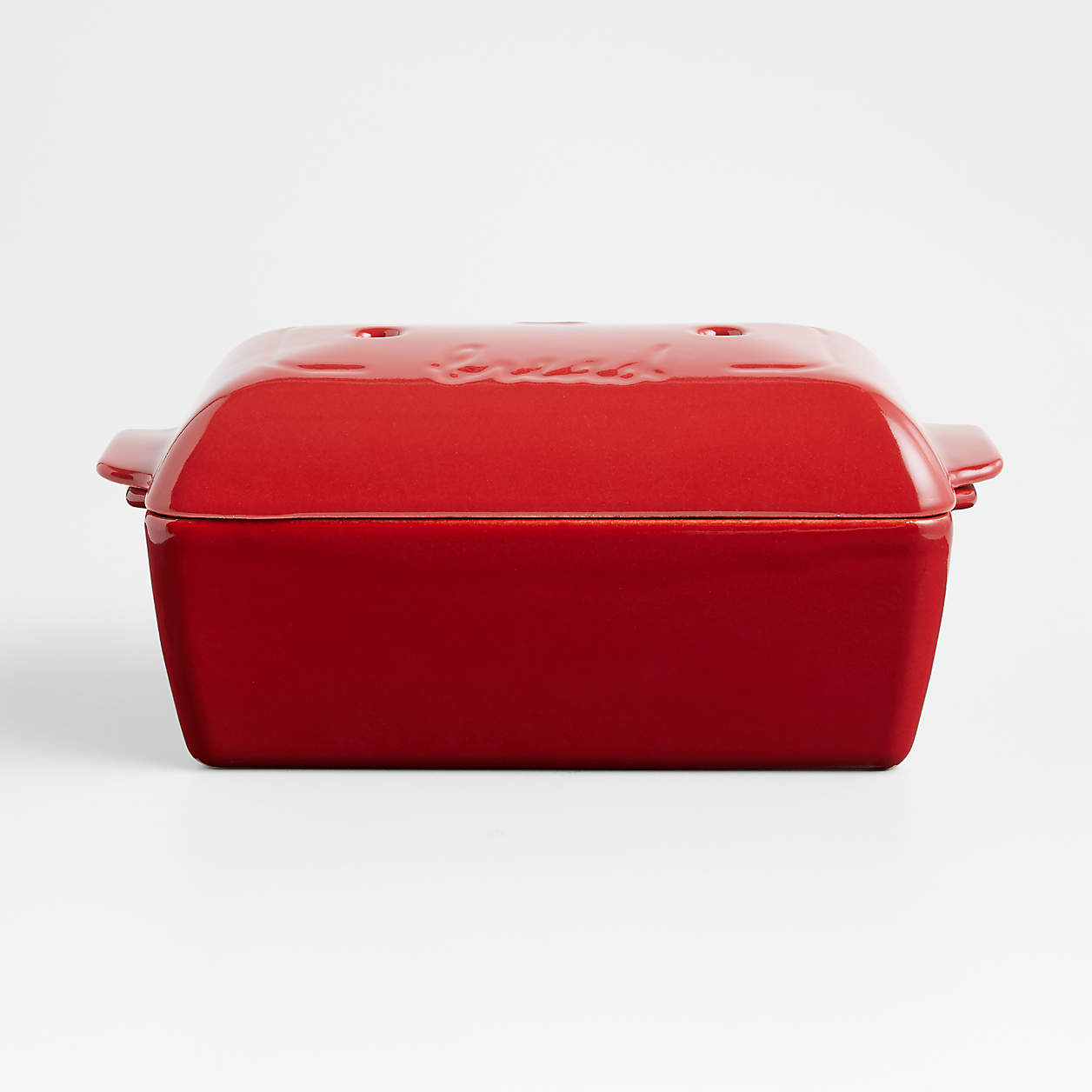Emile Henry Red Bread Loaf Baker with Lid + Reviews | Crate & Barrel