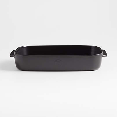 Emile Henry x Crate & Barrel Black Ceramic Pie Dish + Reviews | Crate ...