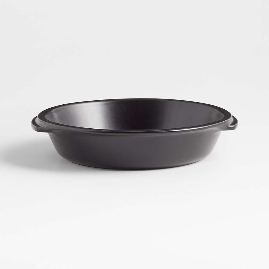 Emile Henry x Crate & Barrel Black Ceramic Pie Dish | Crate & Barrel