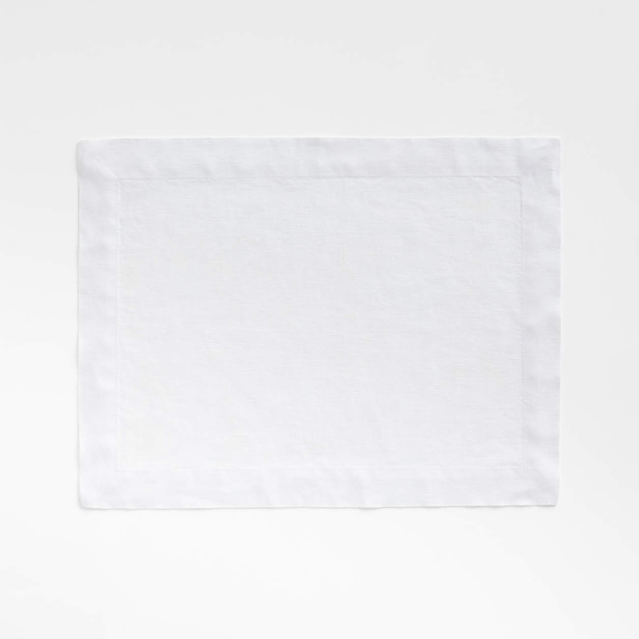 Marin White European Flax -Certified Linen Placemat + Reviews | Crate ...