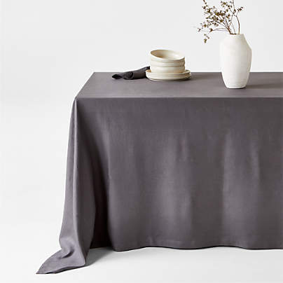 Marin Warm Natural Oversized European Flax -Certified Linen Tablecloth ...