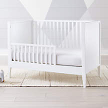 Ever Simple White Wood Crib Rail + Reviews | Crate & Kids