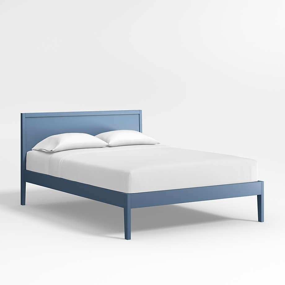Ever Simple Slate Blue Wood Kids Full Bed + Reviews | Crate & Kids
