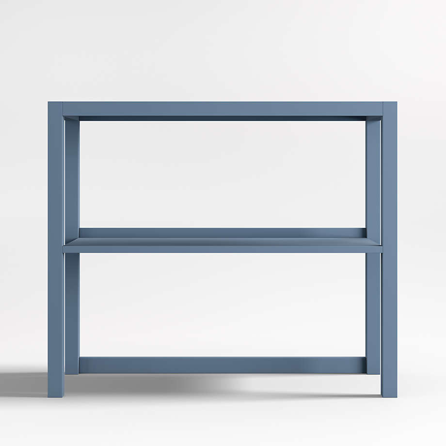 Ever Simple Slate Blue Wood Kids Bookcase and Desk Hutch + Reviews ...