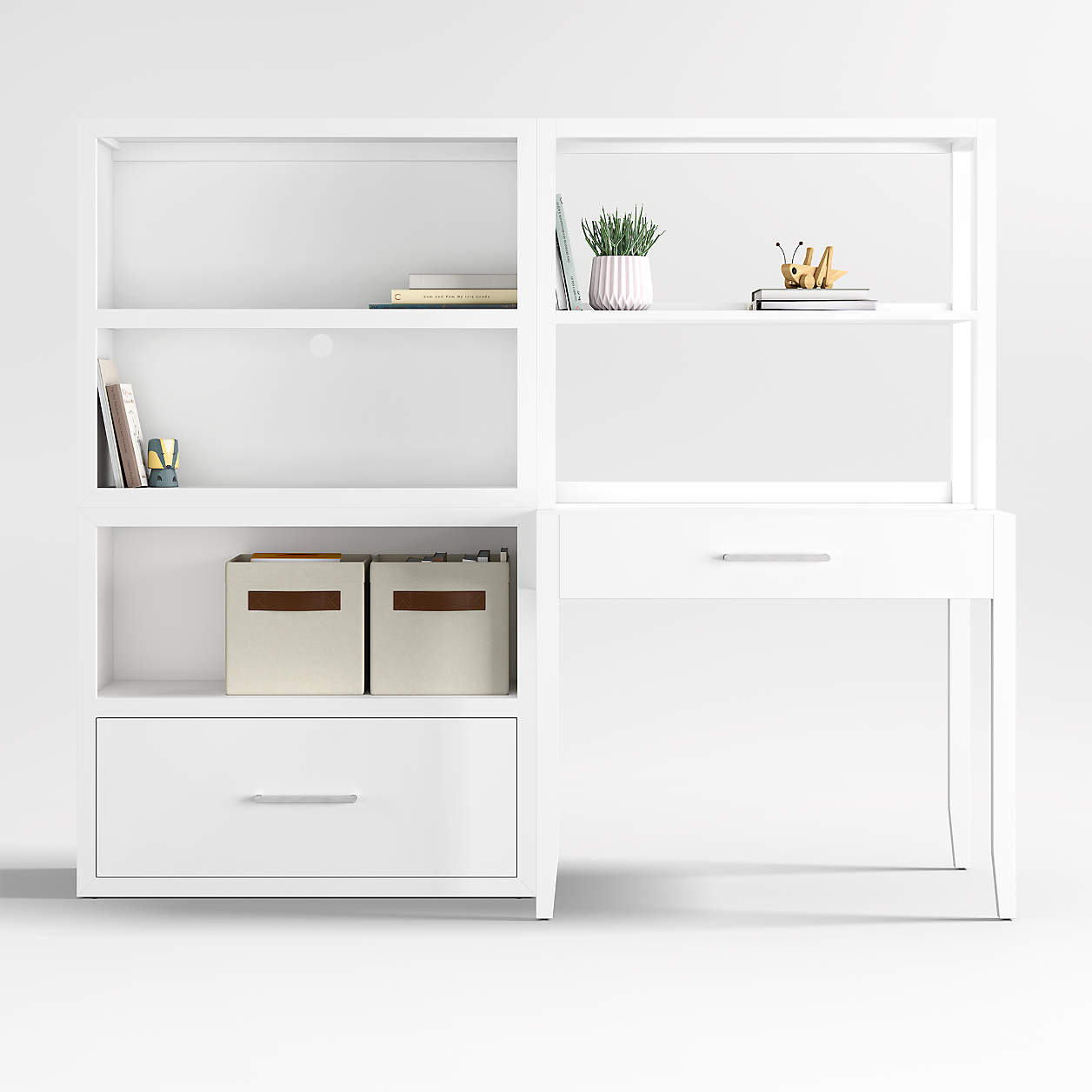 Ever Simple Modular White Wood Kids Workspace Suite | Crate & Kids