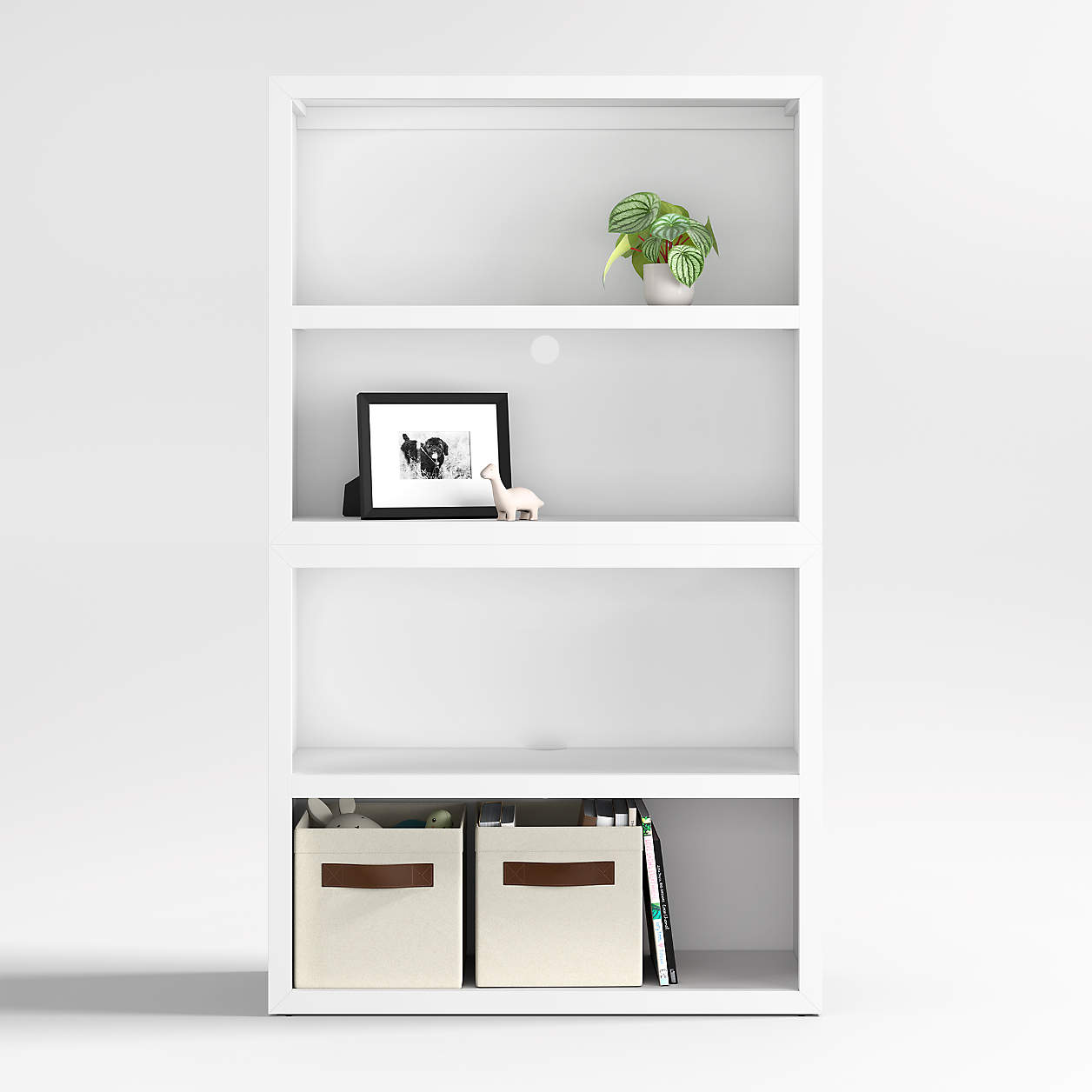 Ever Simple Modular White Wood Kids Open Bookcase + Reviews | Crate & Kids