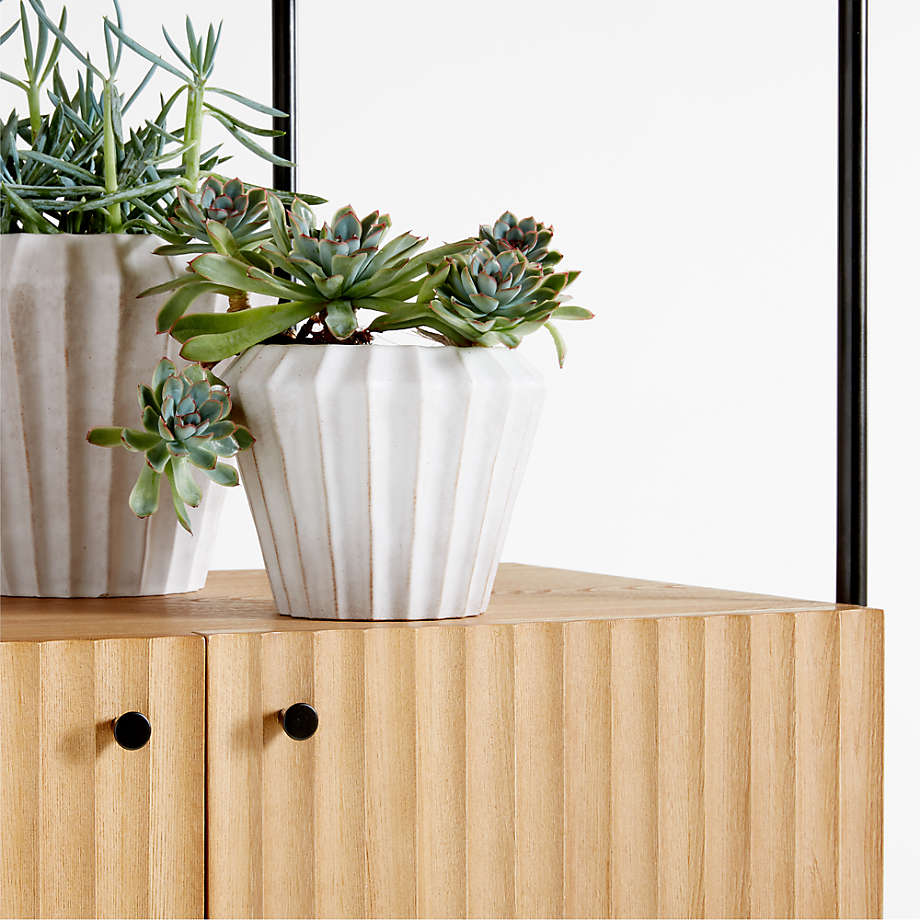 Warren White Stoneware Round Vase 9" + Reviews | Crate & Barrel Canada