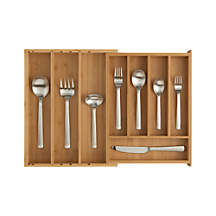 Expandable Bamboo Flatware Tray + Reviews | Crate & Barrel