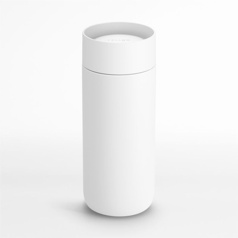 Fellow 16-Oz. Matte White Carter Move Mug with 360 Sip Lid | Crate & Barrel