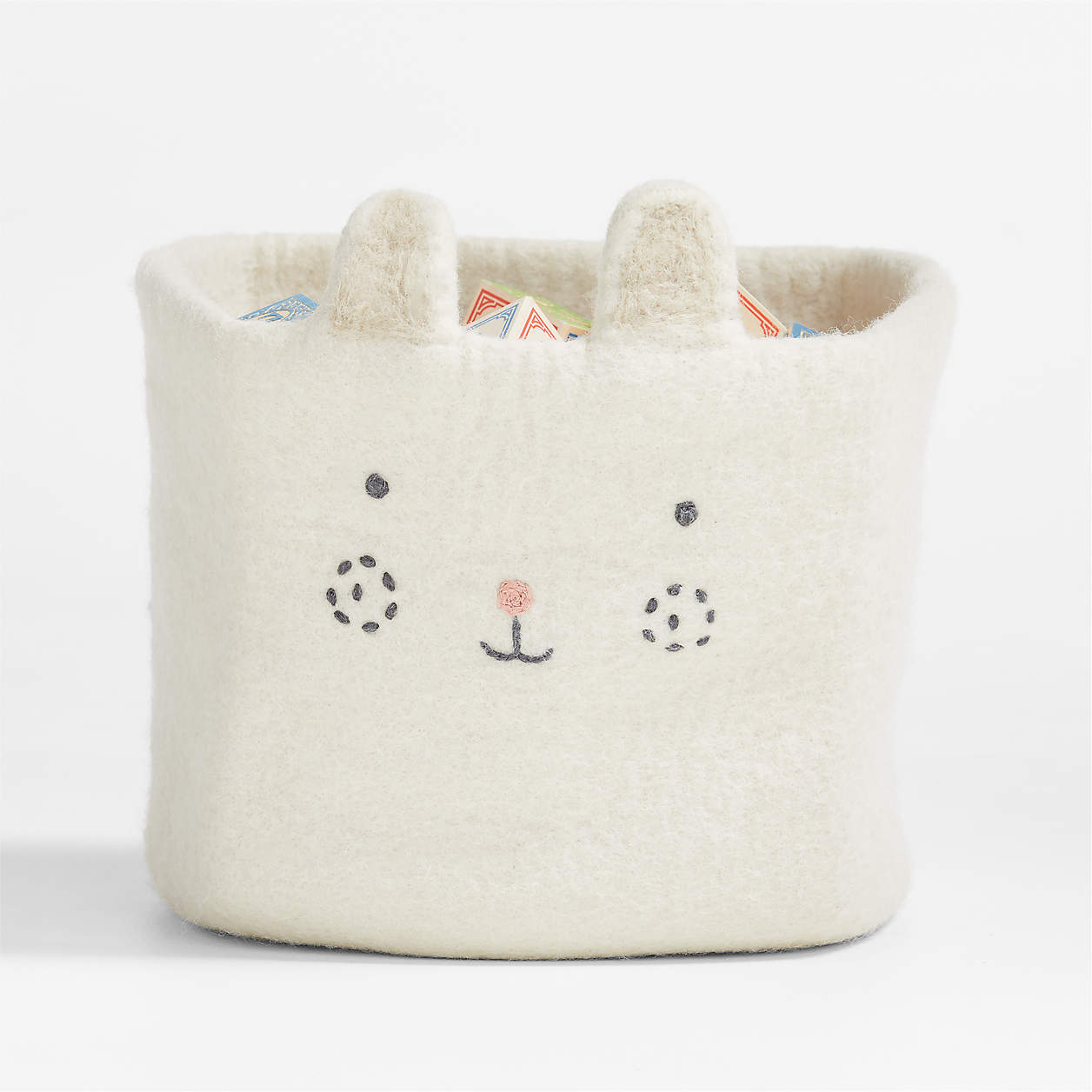 Bunny Felt Kids Shelf Storage Bin + Reviews | Crate & Kids