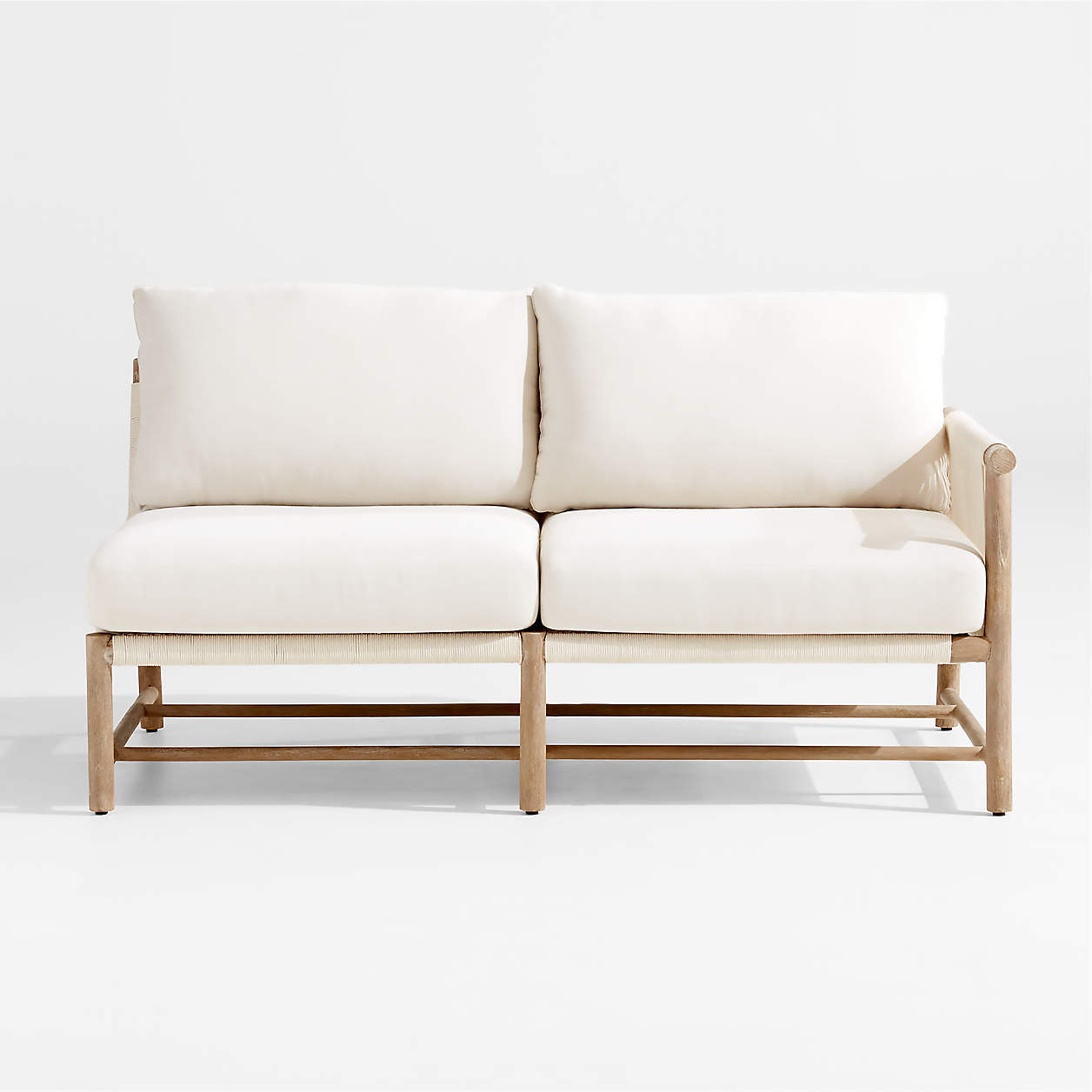 Fen Right-Arm Loveseat Outdoor Sectional Sofa | Crate & Barrel