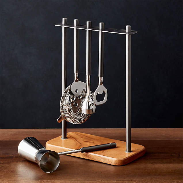 Bar Tool Set Silver + Reviews | Crate & Barrel