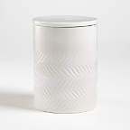 Fern Mid-Century Modern Large White Ceramic Kitchen Canister | Crate ...