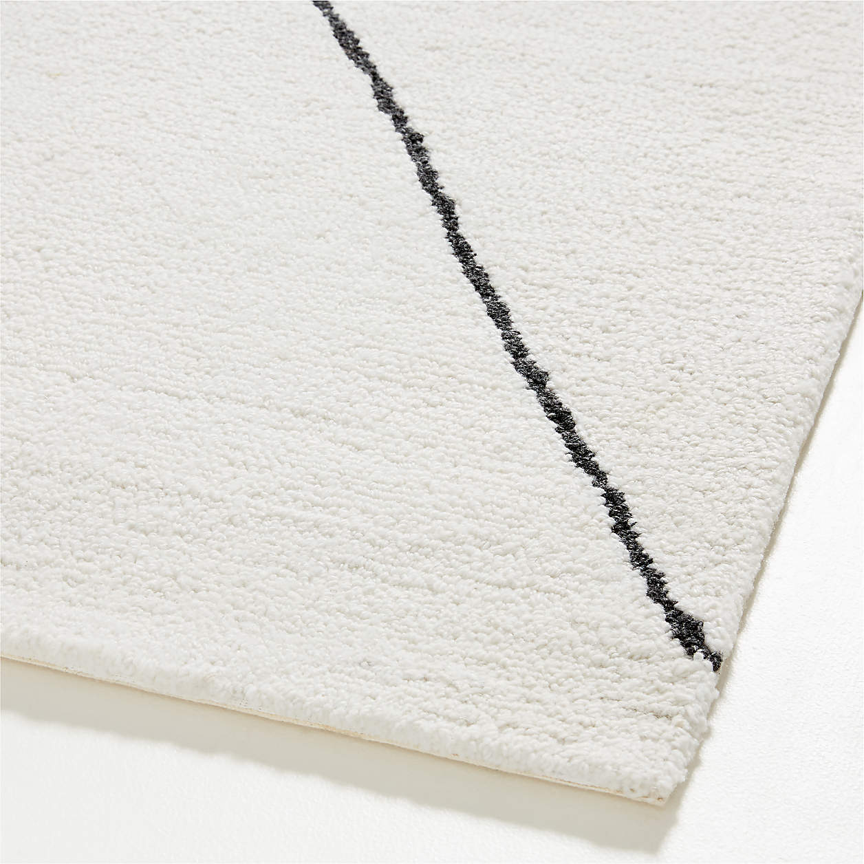 Fez Hand-Tufted White Rug Swatch 12"x18" | Crate & Barrel