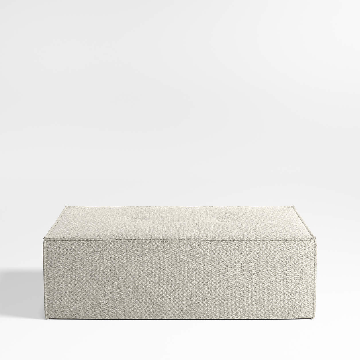 Fireside Rectangle Upholstered Ottoman + Reviews | Crate & Barrel