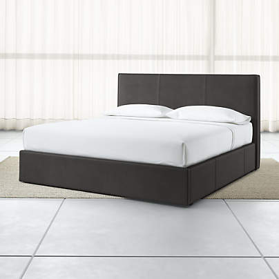 Arden 60" Linen Graphite Grey Upholstered King Headboard with Batten ...