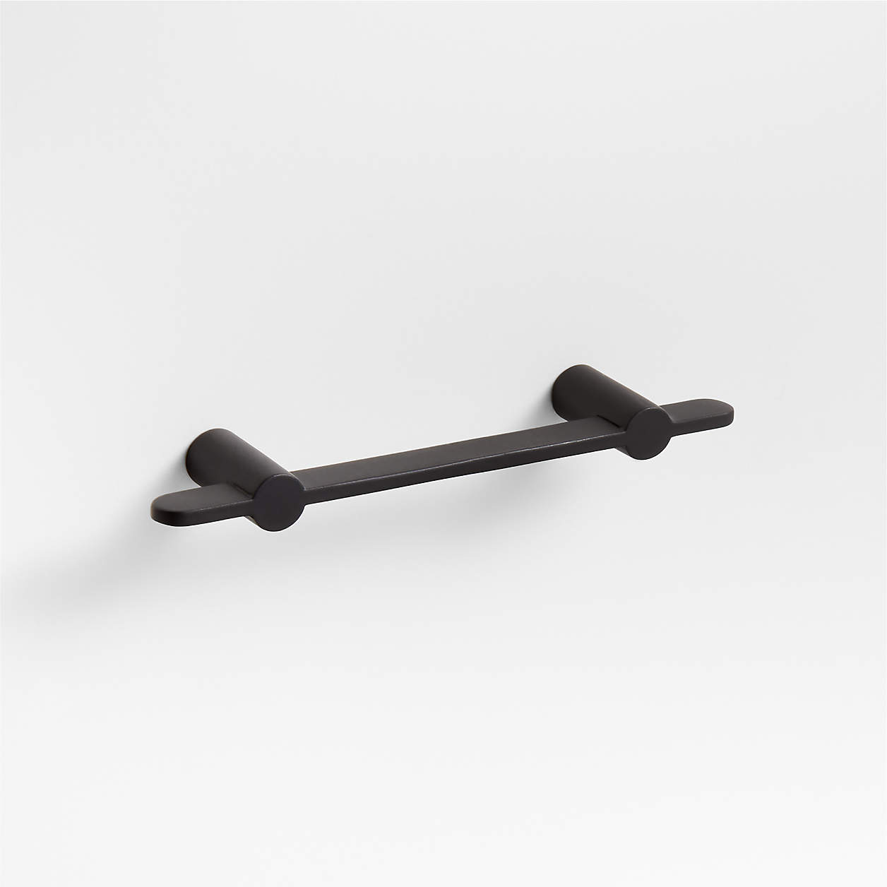 Flat 3" Matte Black Cabinet Drawer Bar Pull | Crate & Barrel