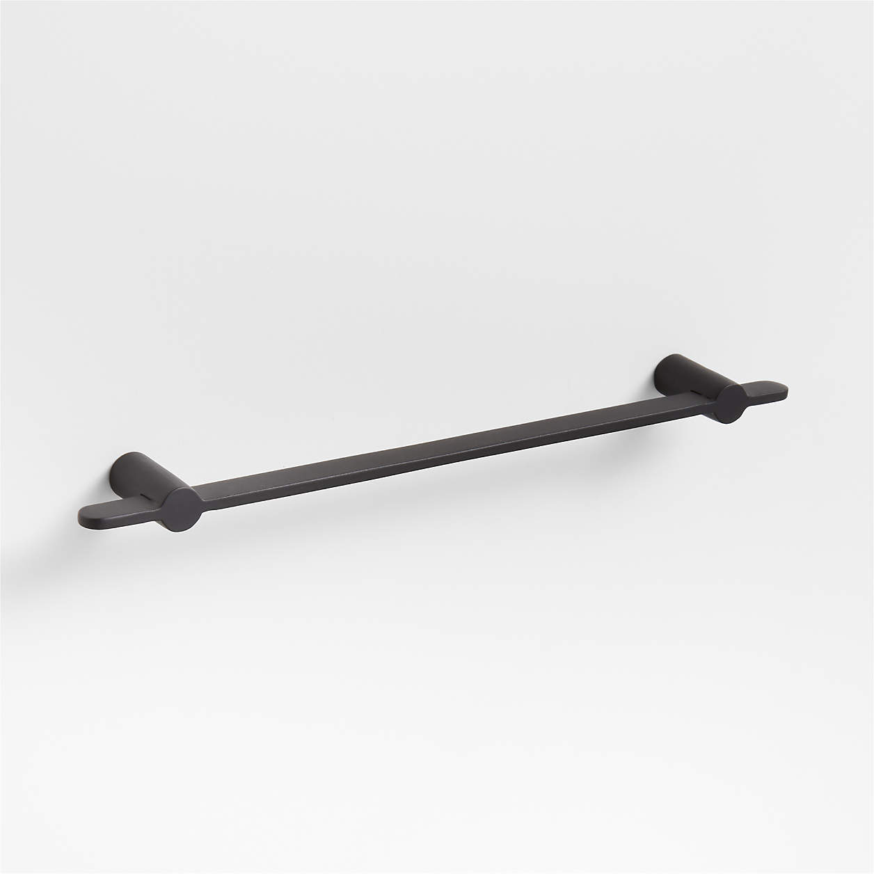 Flat 6" Matte Black Cabinet Drawer Bar Pull | Crate & Barrel
