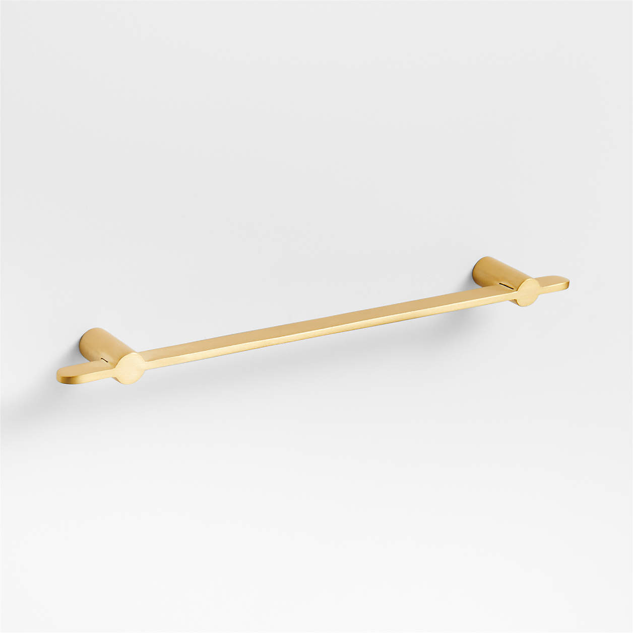Flat 6" Brushed Brass Cabinet Drawer Bar Pull | Crate & Barrel