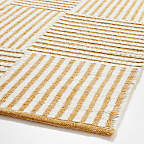 Flatweave Grid Wool and Cotton Yellow Kids Area Rug 5x8 + Reviews ...