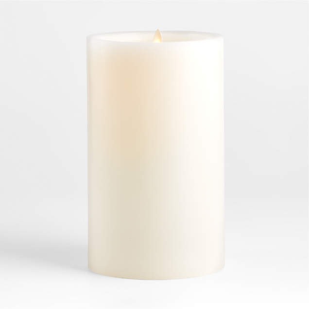 Warm White Flameless Wax Candles | Crate & Barrel Canada