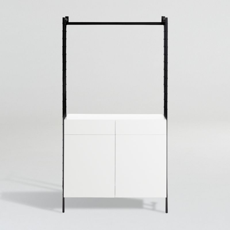 Flex Modular Closed Storage Cabinet with Clothing Bar + Reviews | Crate ...