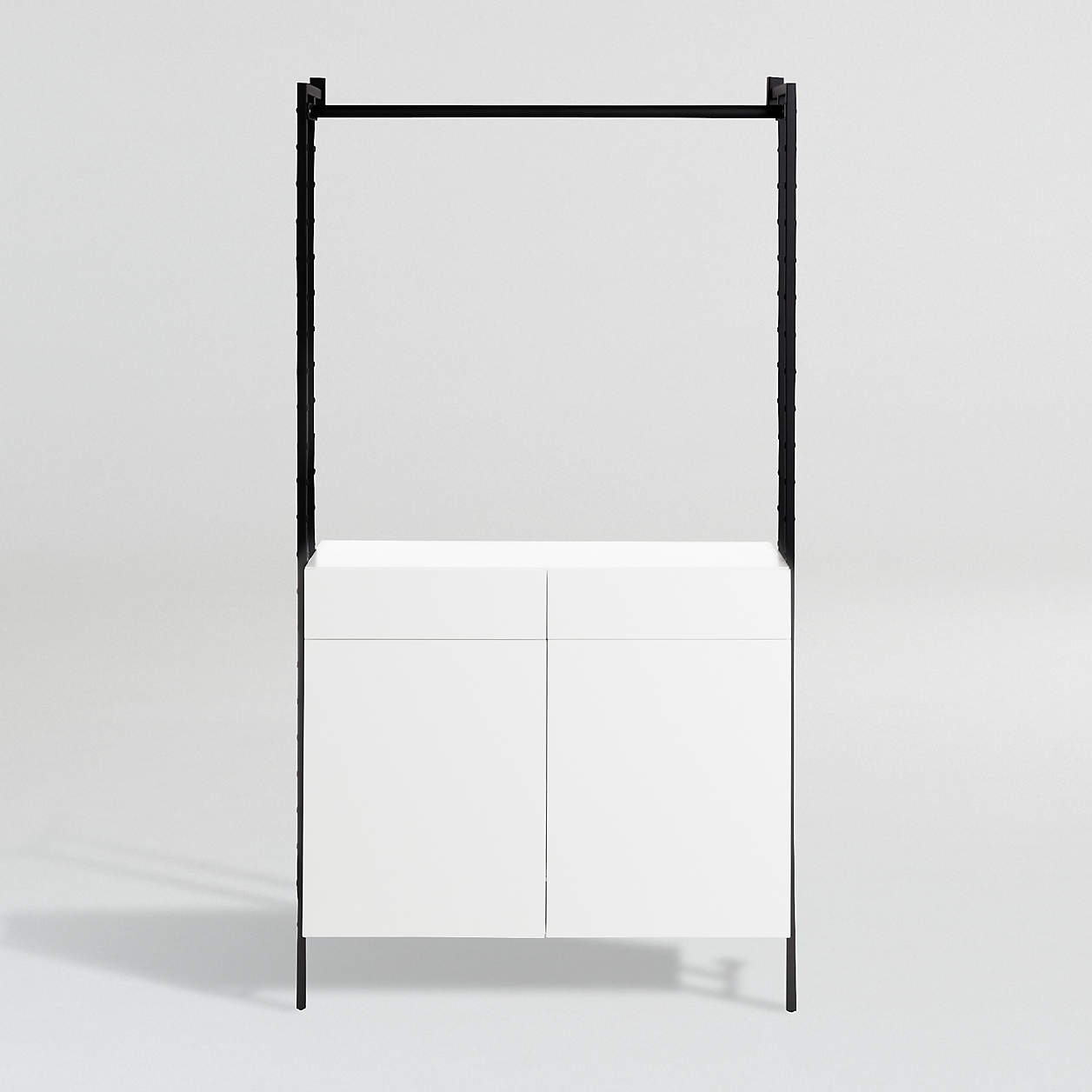 Flex Modular Closed Storage Cabinet with Clothing Bar + Reviews | Crate ...