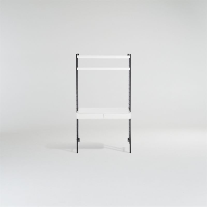 Flex Modular Desk with Shelves | Crate & Barrel