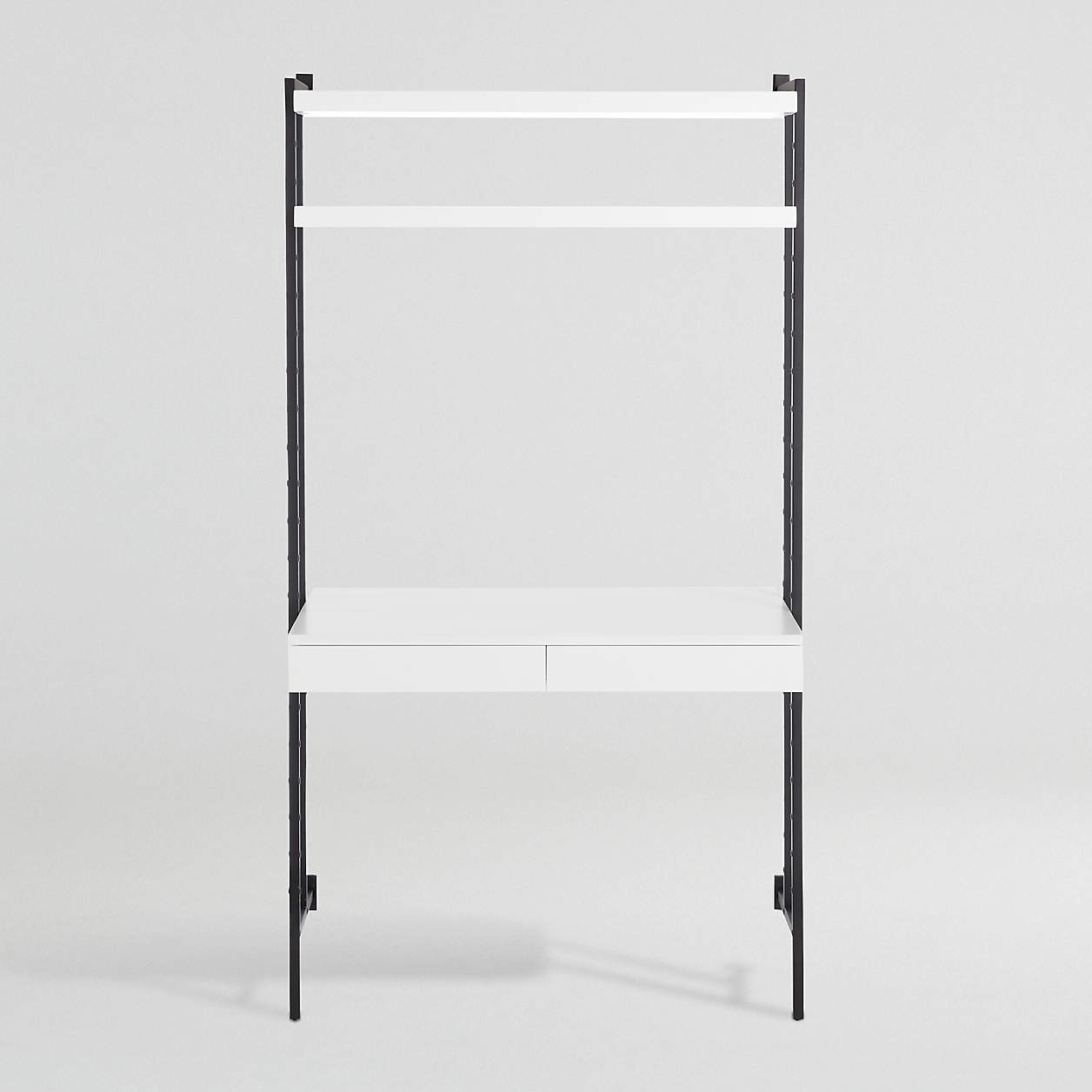 Flex Modular Desk with Shelves | Crate & Barrel