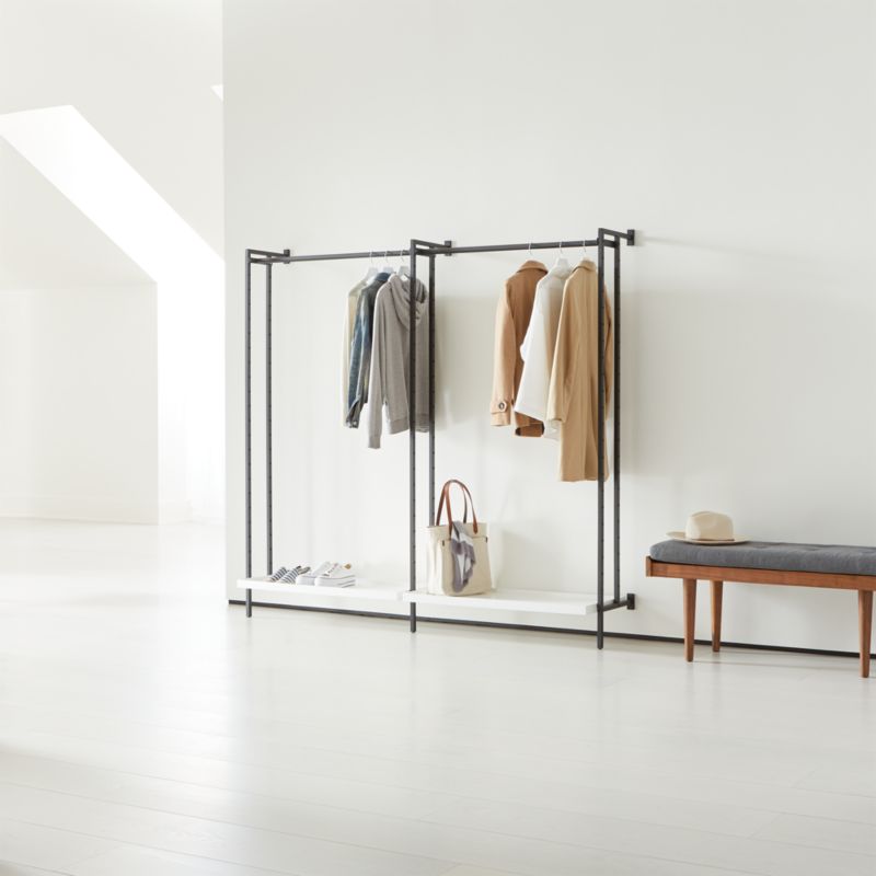 Flex Modular Double Clothing Rack + Reviews | Crate & Barrel