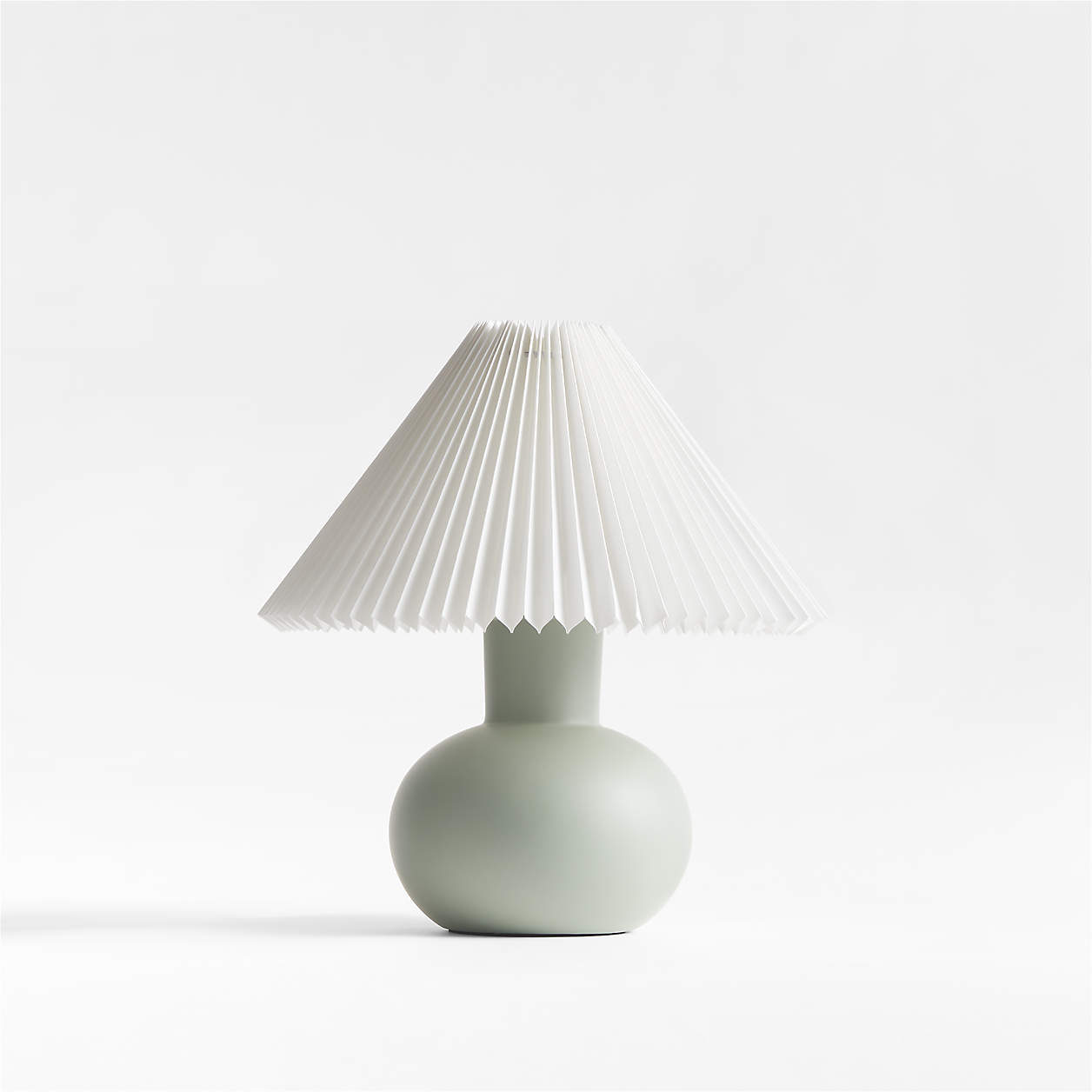 Flo Fluted Sage Green Ceramic Kids Table Lamp + Reviews | Crate & Kids
