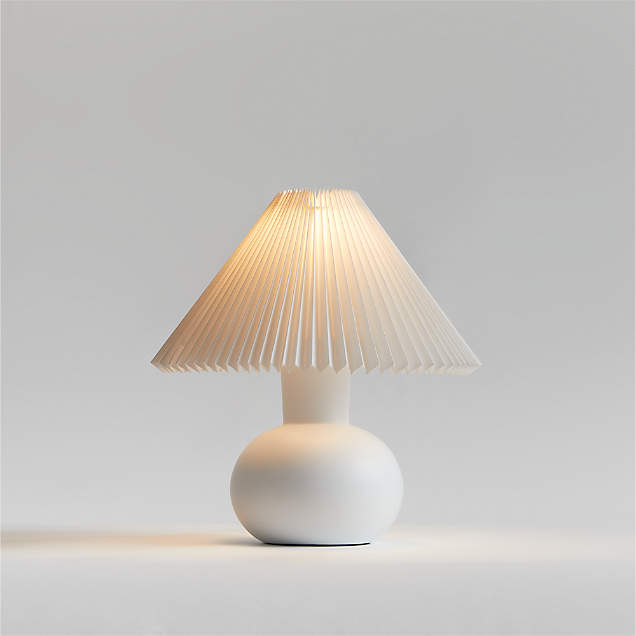 Flores Floor Lamp with Fluted Shade + Reviews | Crate & Barrel