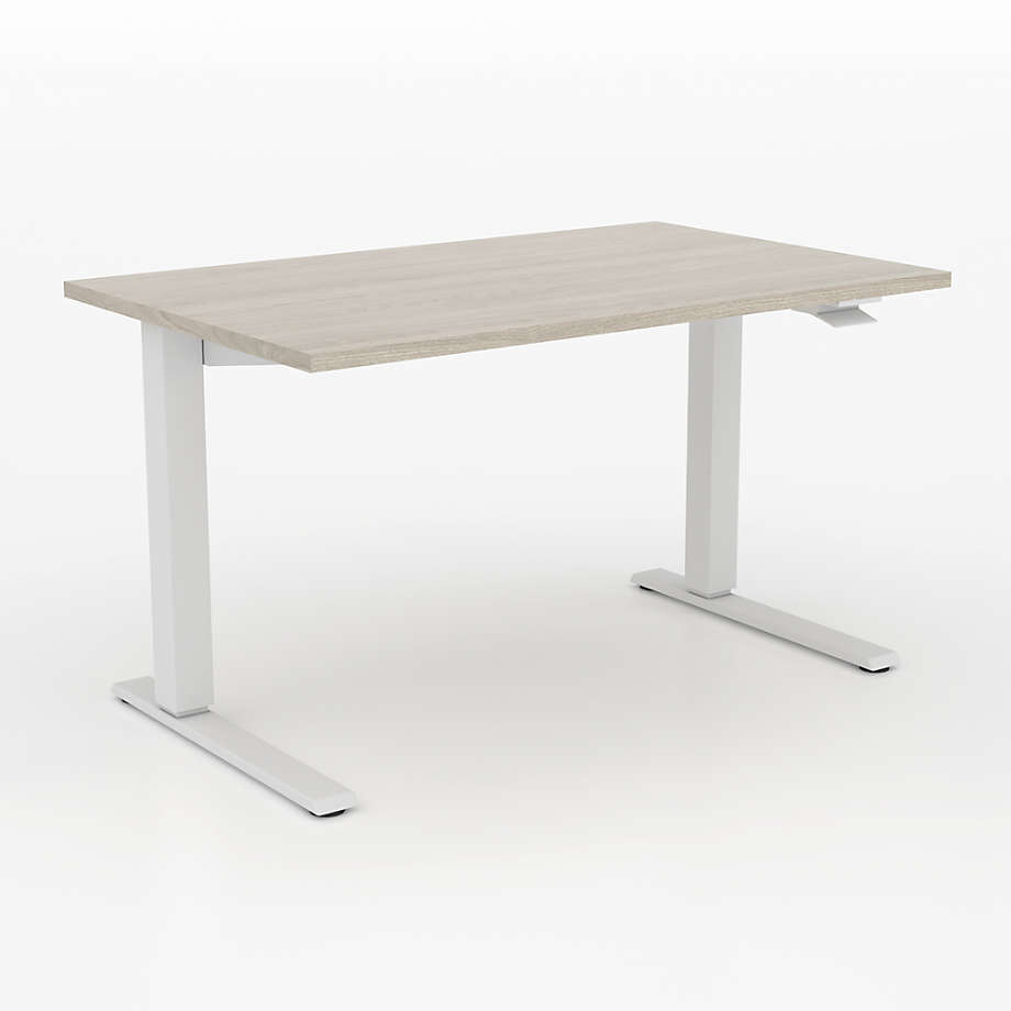 Humanscale Float Sit/Stand 48" Ash Grey Desk + Reviews | Crate & Barrel