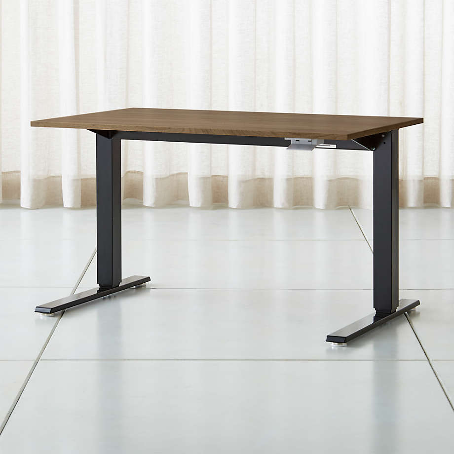 Humanscale Float Sit/Stand 48" Walnut Desk + Reviews | Crate & Barrel