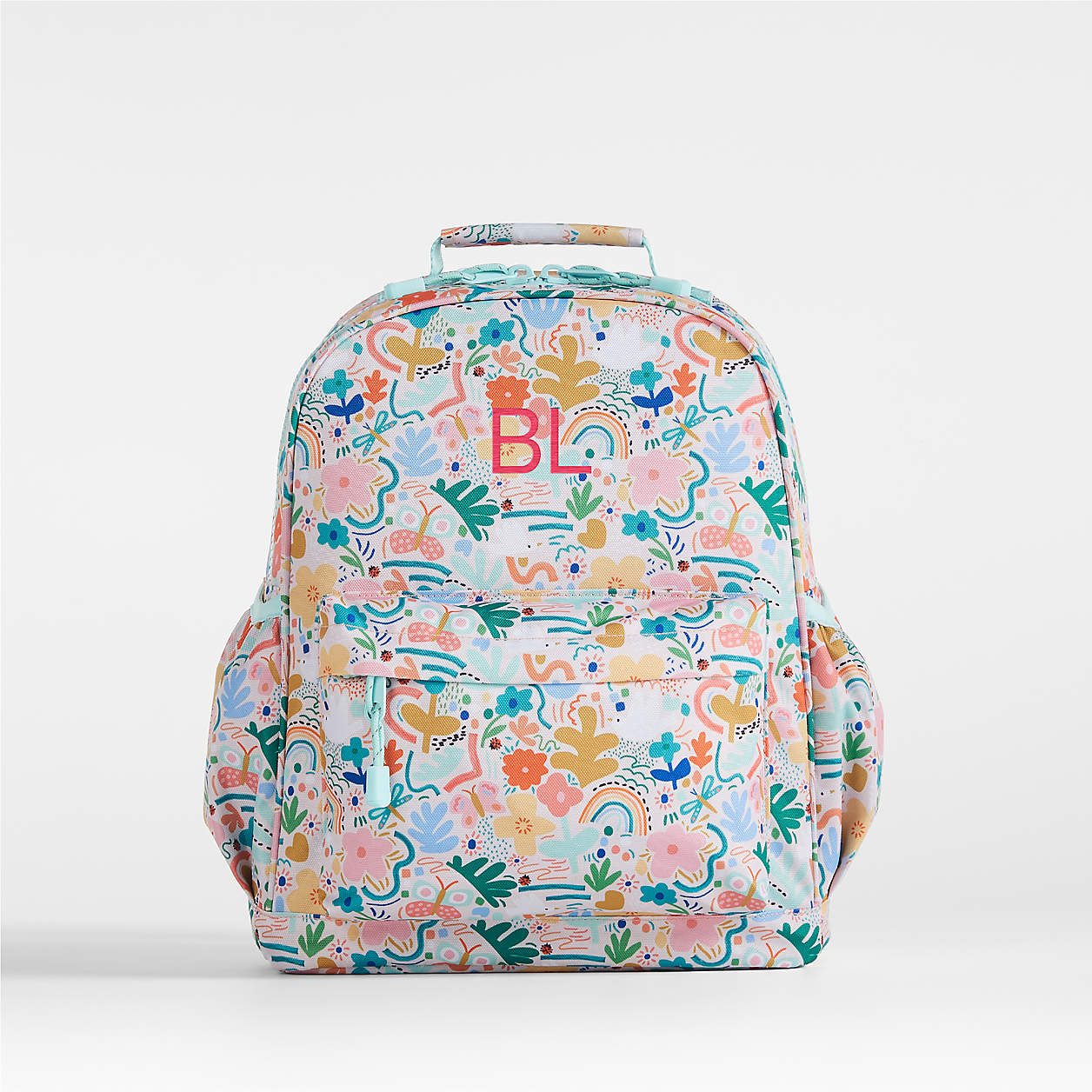 Flower Garden Personalized Medium Kids School Backpack with Side ...
